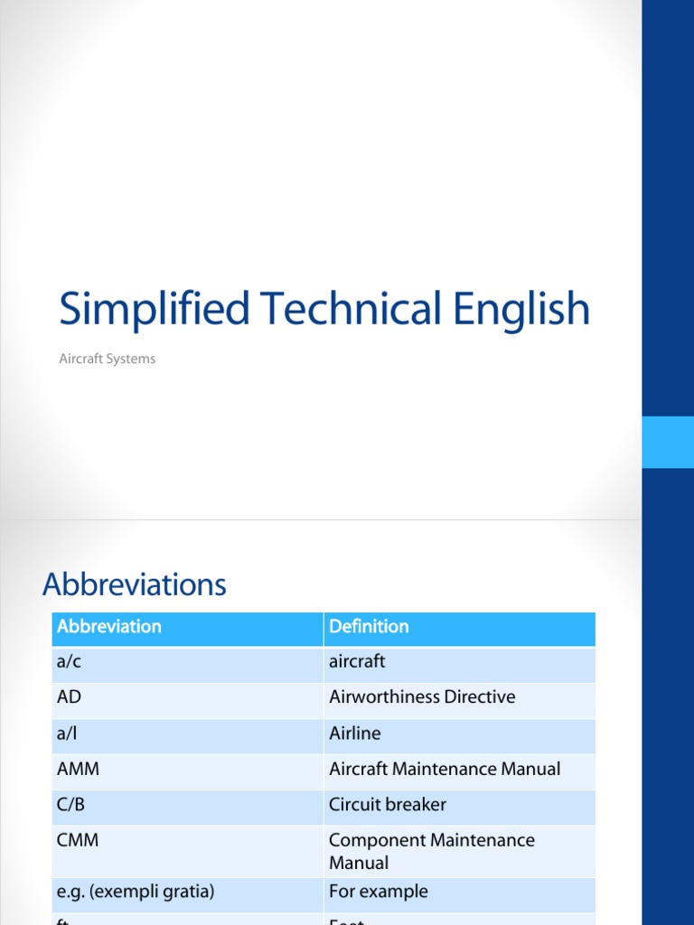 Simplified Technical English - Aircraft Systems | PDF | Adjective ...
