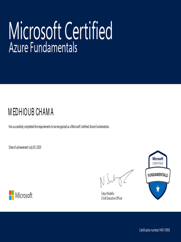Microsoft Certified Professional Certificate 0 | PDF