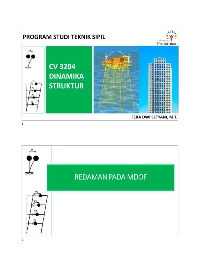 Mdof Bebas Teredam | PDF | Metode & Bahan Ajar