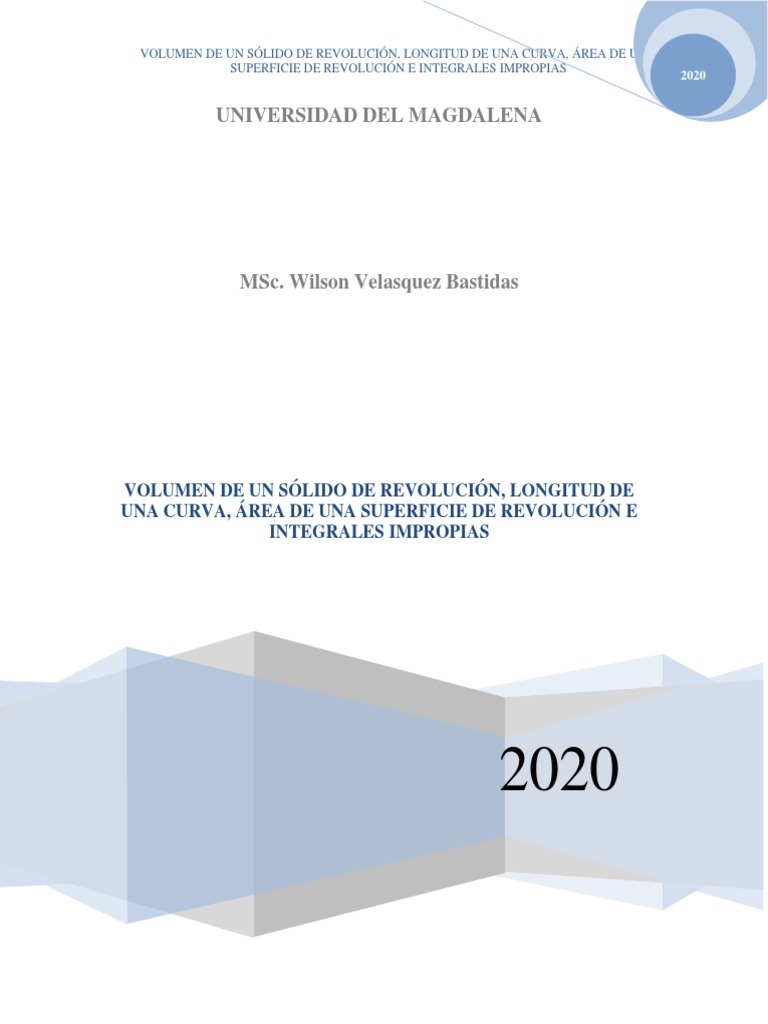 Modulo de Volumen Version Final | PDF | Integral | Curva