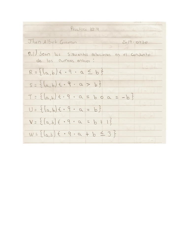 Practica #4 de Estructura Discretas | PDF