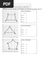 Prueba de Matemáticas 4° Plano de Coordenadas y Pares Ordenados | PDF