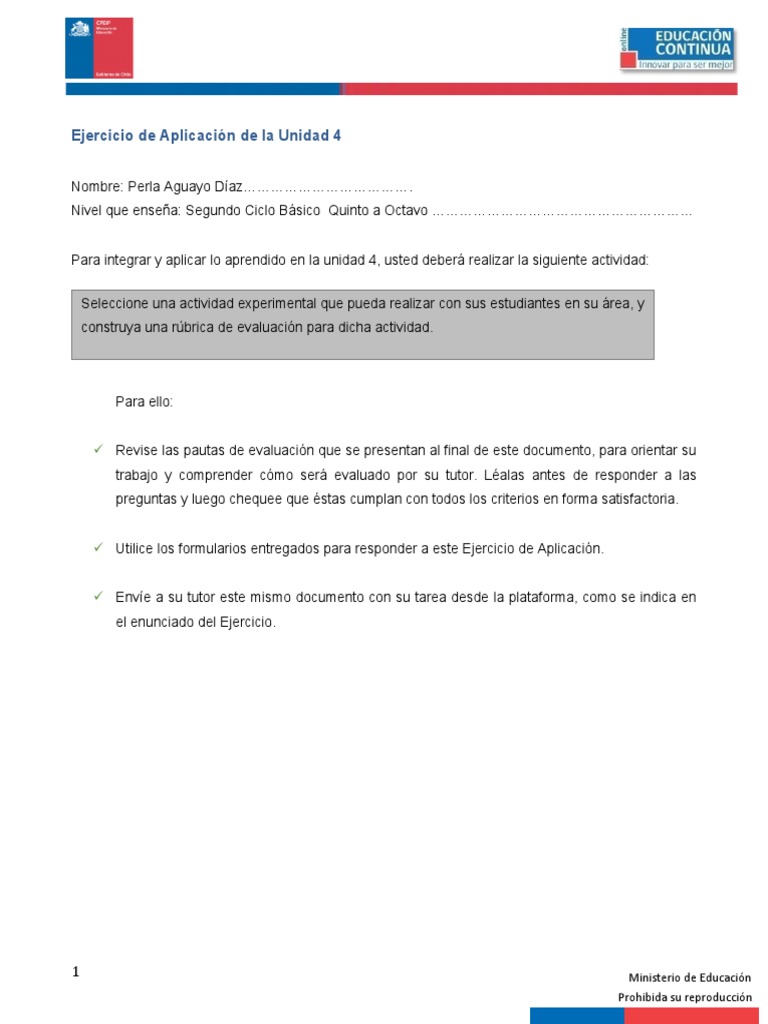 U4 Ejercicio - de - Aplicacion-1 | PDF | Evaluación | Science