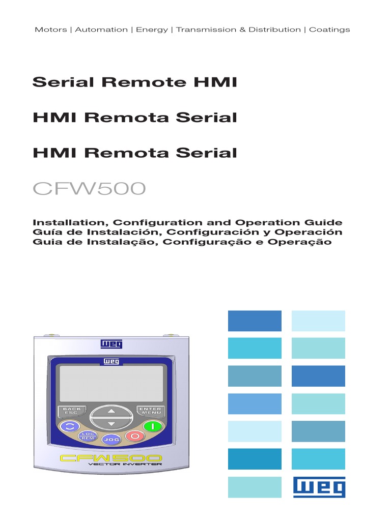 WEG CFW500 HMIR Remote Serial Hmi 10001446141 Installation Guide en Es ...
