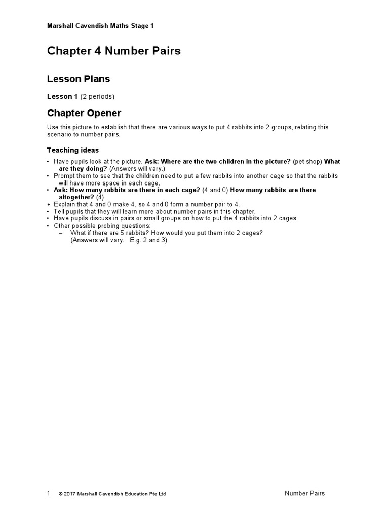 MC Maths - Lesson Plans - Stage 1 - C04 | PDF | Cognition | Learning