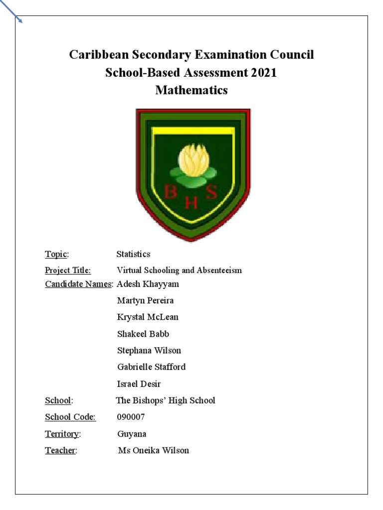 Maths Statistics SBA | PDF | Quartile | Mean