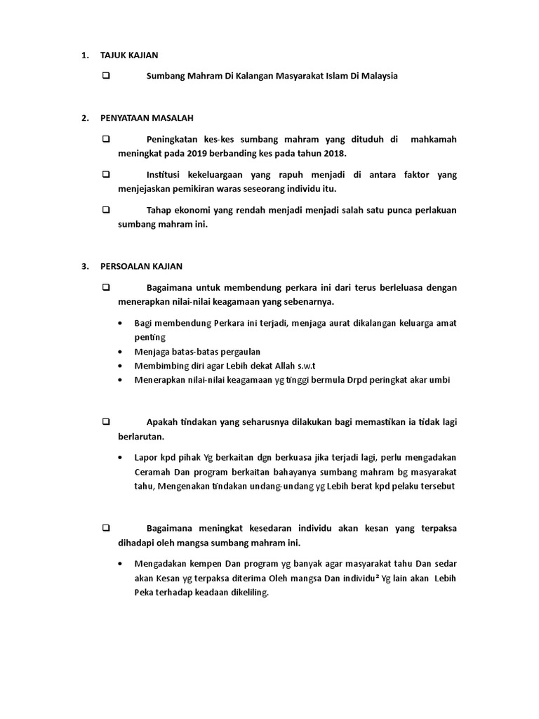 Sumbang Mahram | PDF