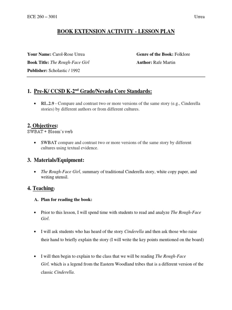 Book Extension Activity - Lesson Plan | PDF | General Fiction