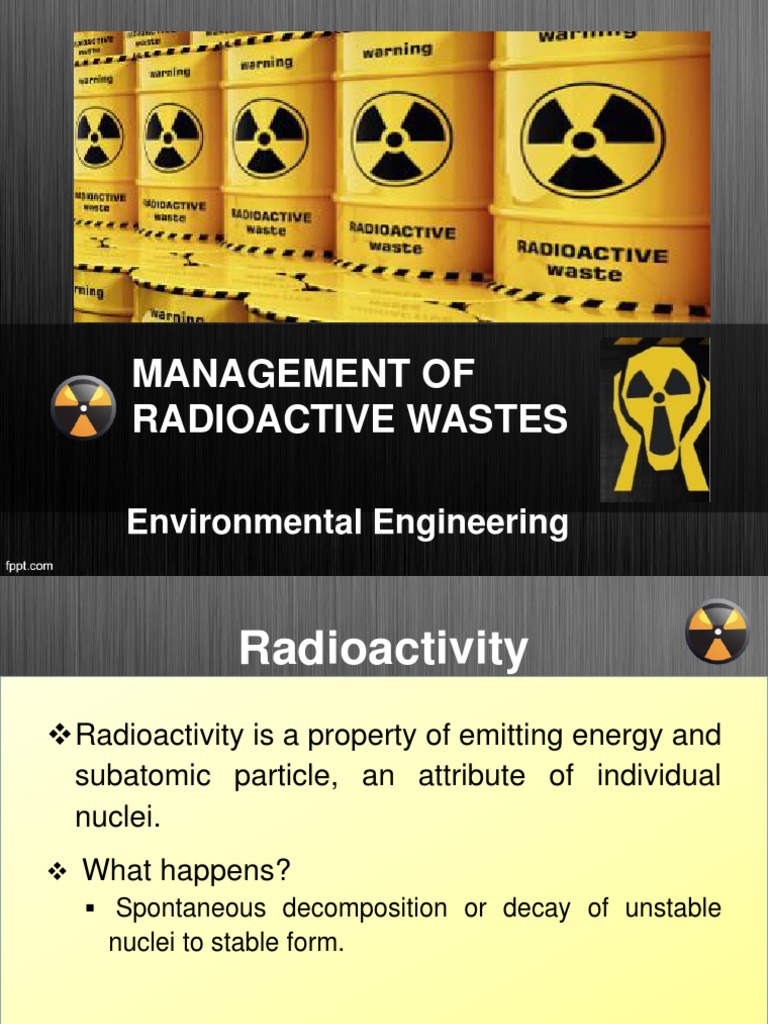 Management of Radioactive Wastes | PDF | Radioactive Waste ...