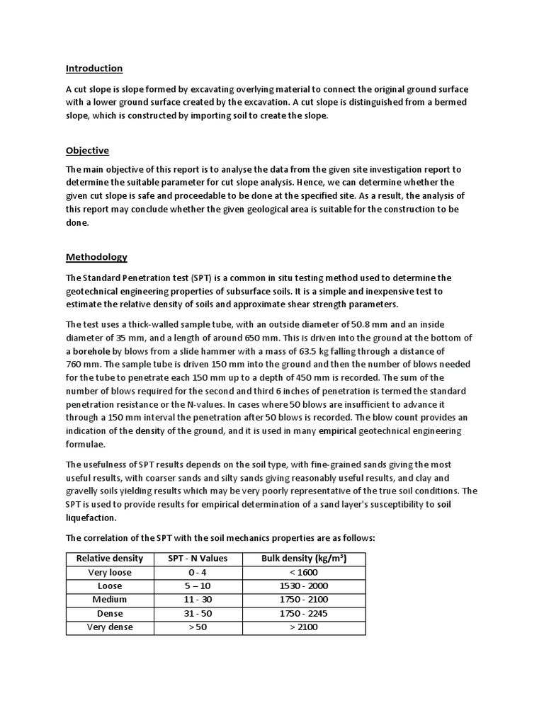Relative Density SPT - N Values Bulk Density (KG/M) | Download Free PDF ...