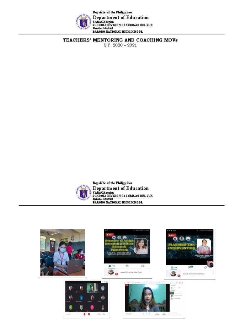 Teachers' Mentoring and Coaching Form | PDF