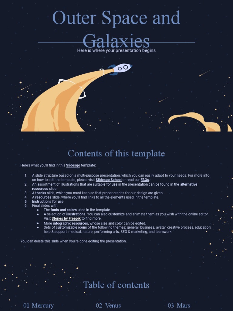 Space Presentation Template | PDF | Planets | Jupiter