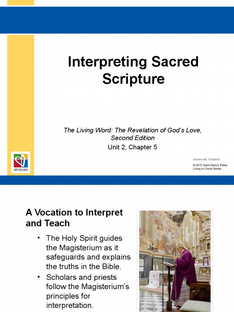 Interpreting Sacred Scripture: The Living Word: The Revelation of God's ...
