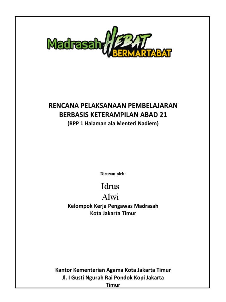 RPP 1 Halaman | PDF