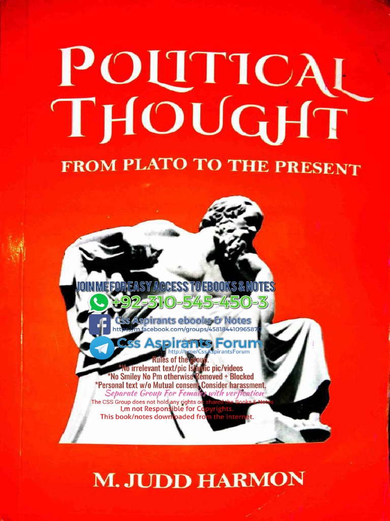 Western Political Thought by Judd Harmon | PDF | Plato | Political Science