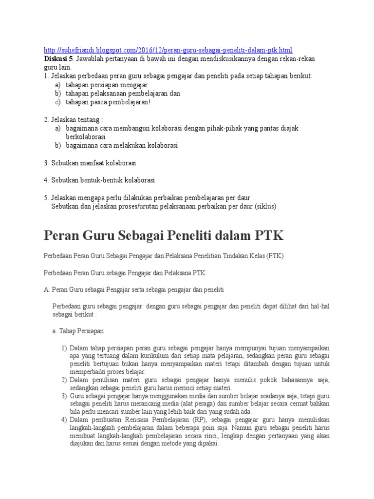 Diskusi 5 PTK | PDF