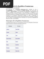 158 Municipios de RD | PDF | República Dominicana