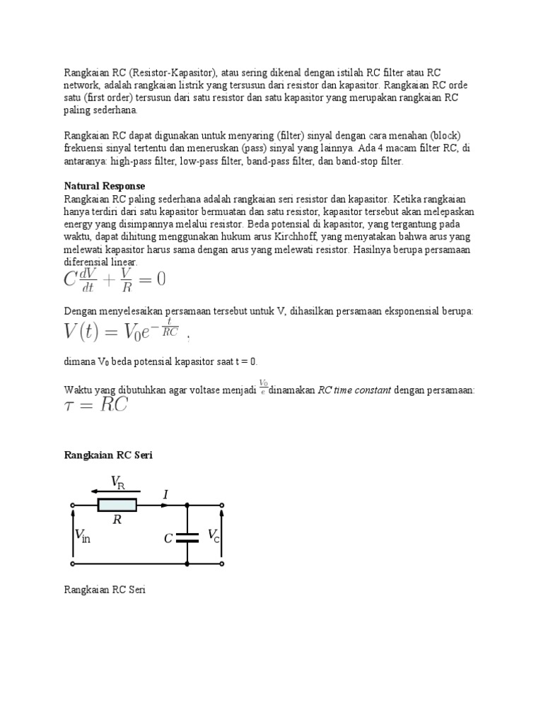 Rangkaian RC | PDF | Sains & Matematika | Komputer