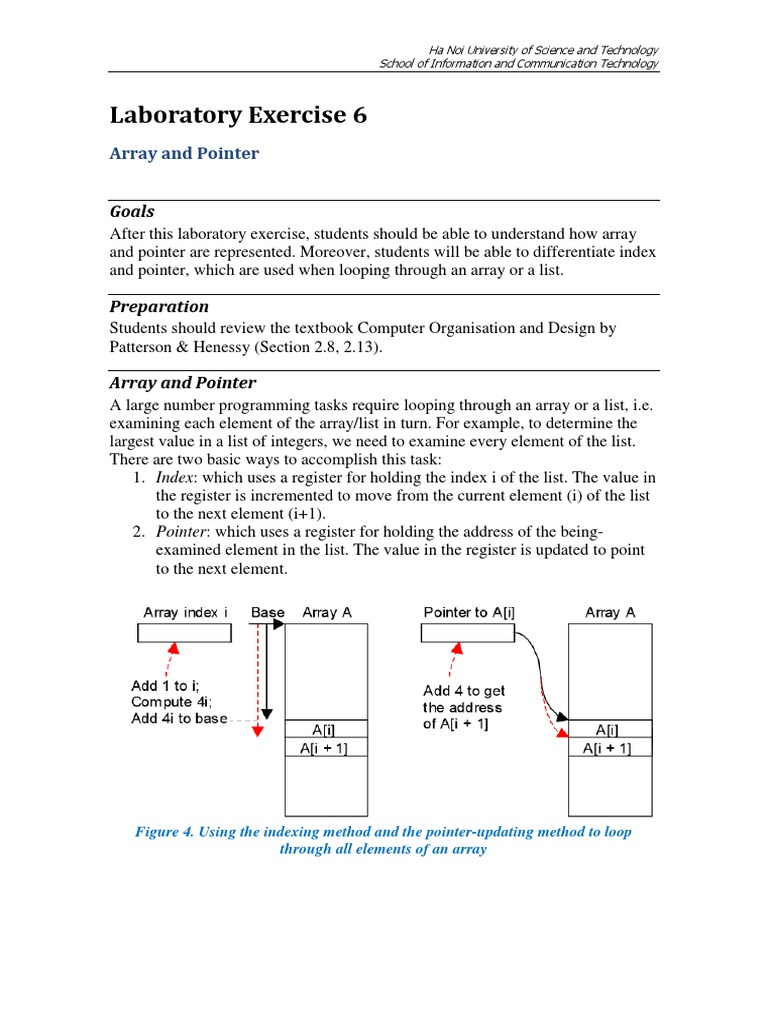 Laboratory Exercise 6 Array And Pointer Pdf Array Data Structure Pointer Computer 7653