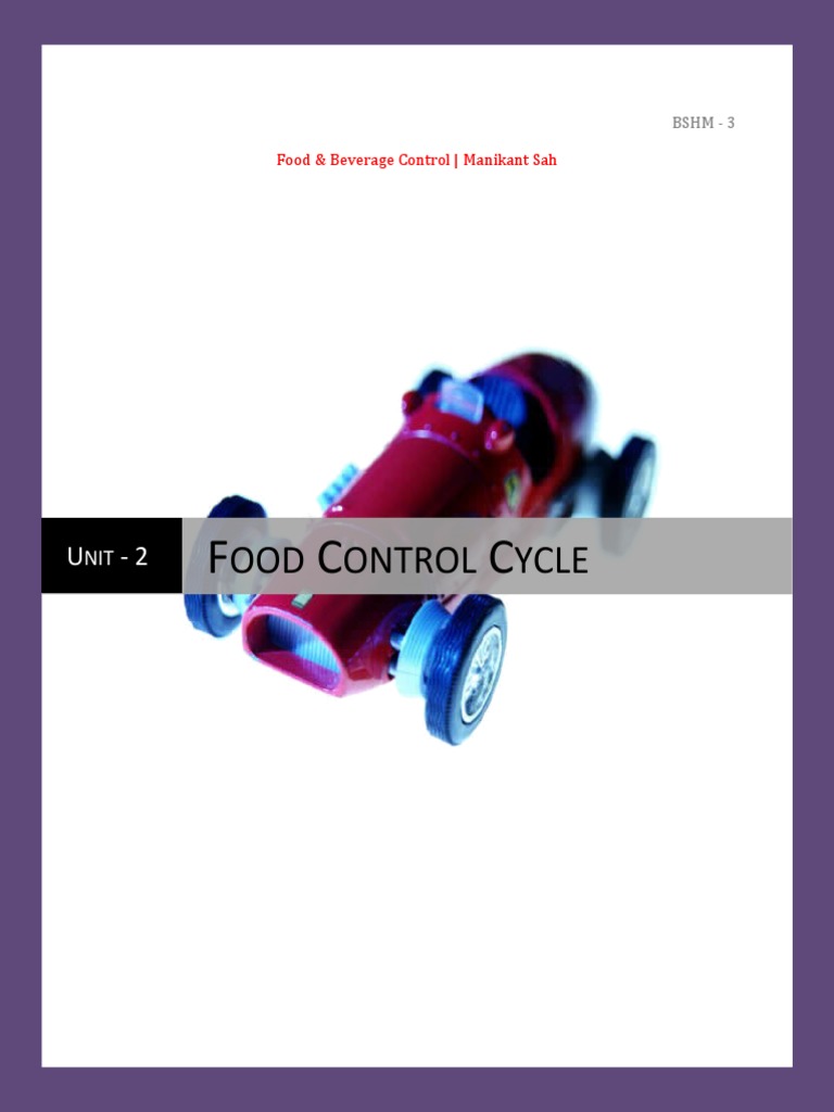Food Control Cycle | PDF | Foods | Inventory