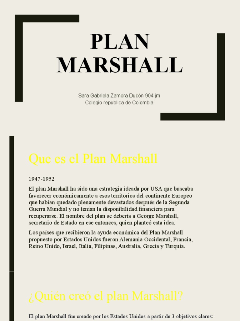 Plan Marshall | PDF | plan Marshall | Viajes por Europa