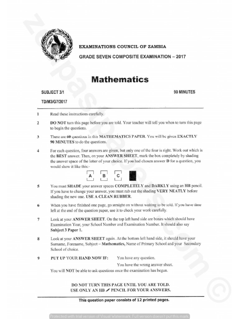 Maths 2017 | PDF