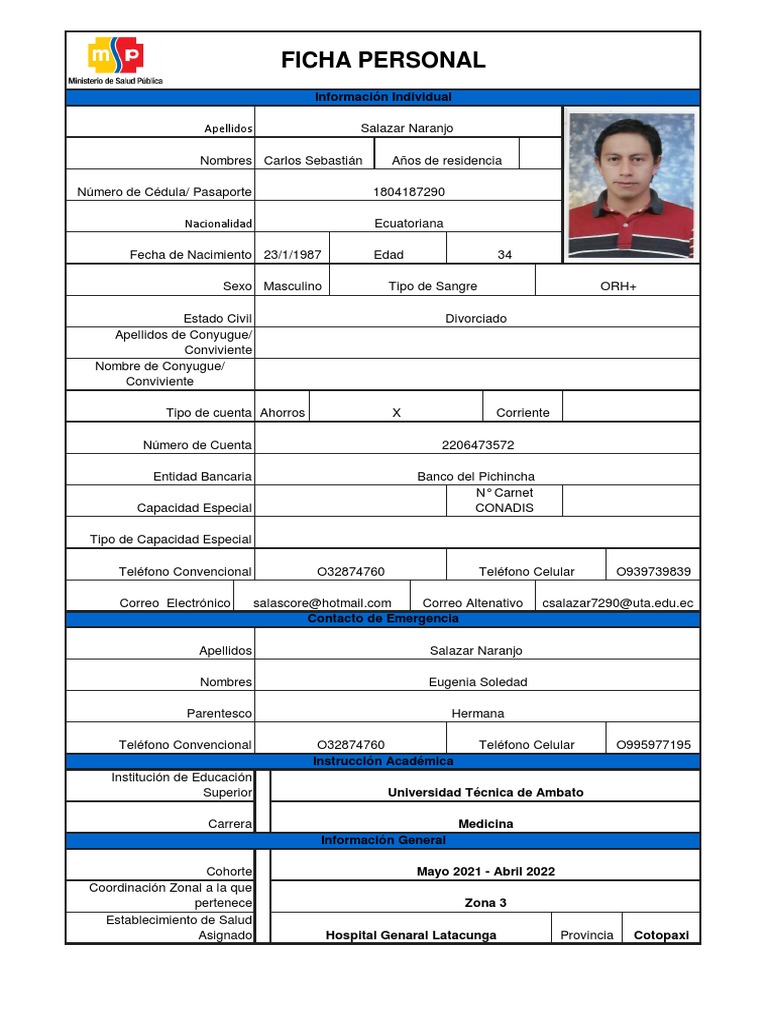 Ficha Personal | PDF