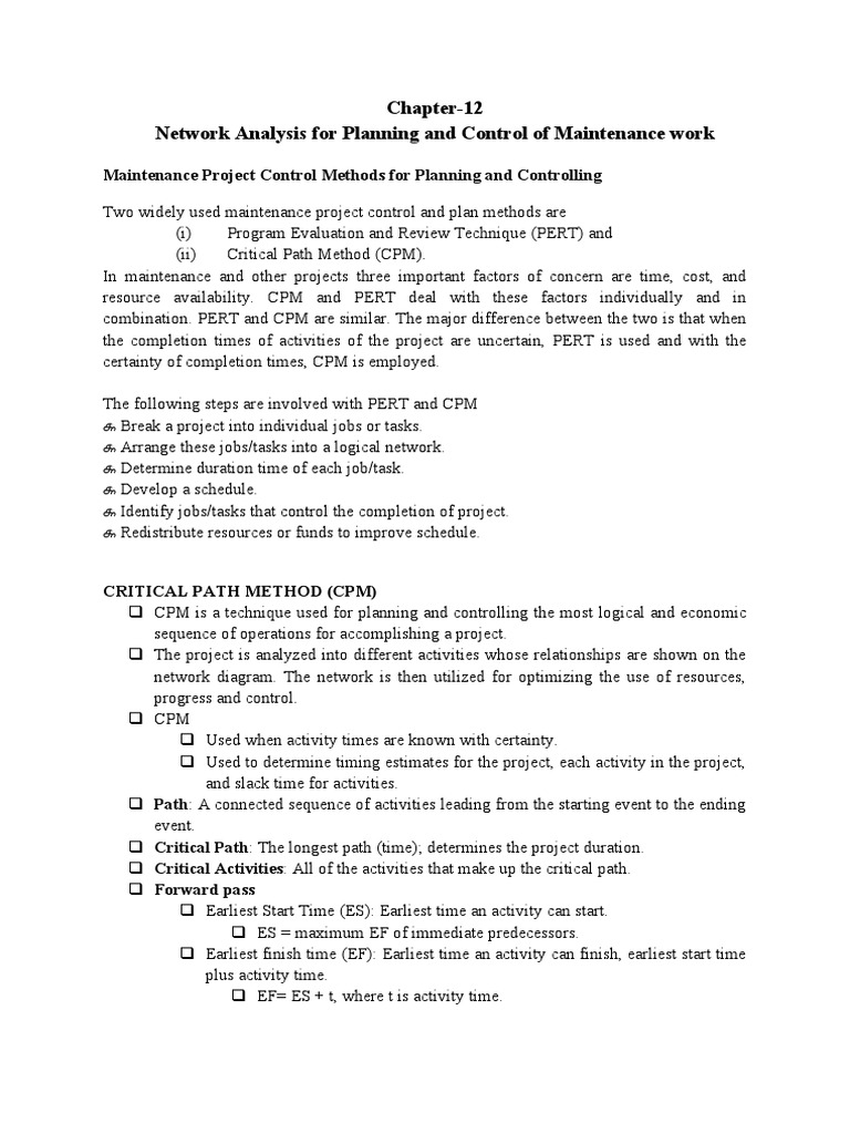 Maintenance Project Control Techniques | PDF | Analysis | Applied ...