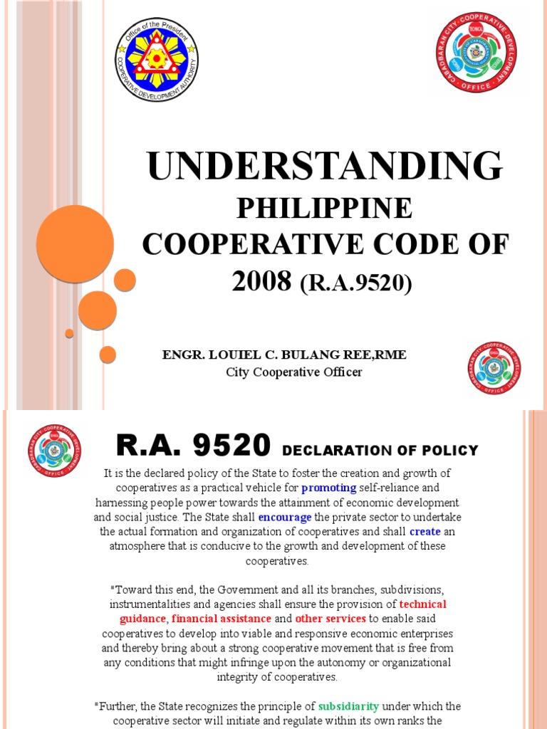 Understanding: Philippine Cooperative Code of 2008 | PDF | Cooperative ...