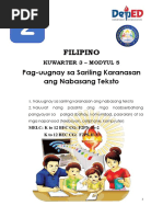 Filipino 2 - Q2-M6 Pagpapahayag Ang Sariling Ideya, Damdamin o Reaksyon | PDF