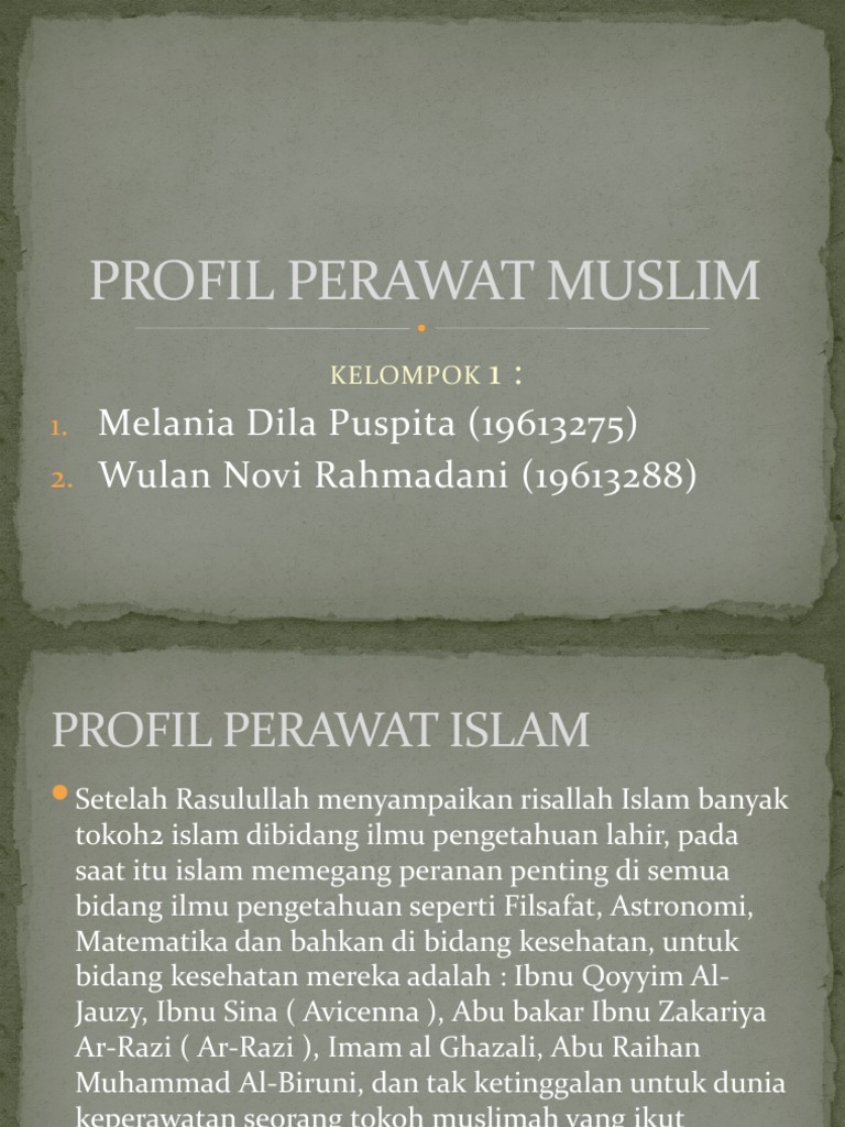 Kel 1 Profil Perawat Muslim | PDF | Kesehatan Holistik | Agama ...