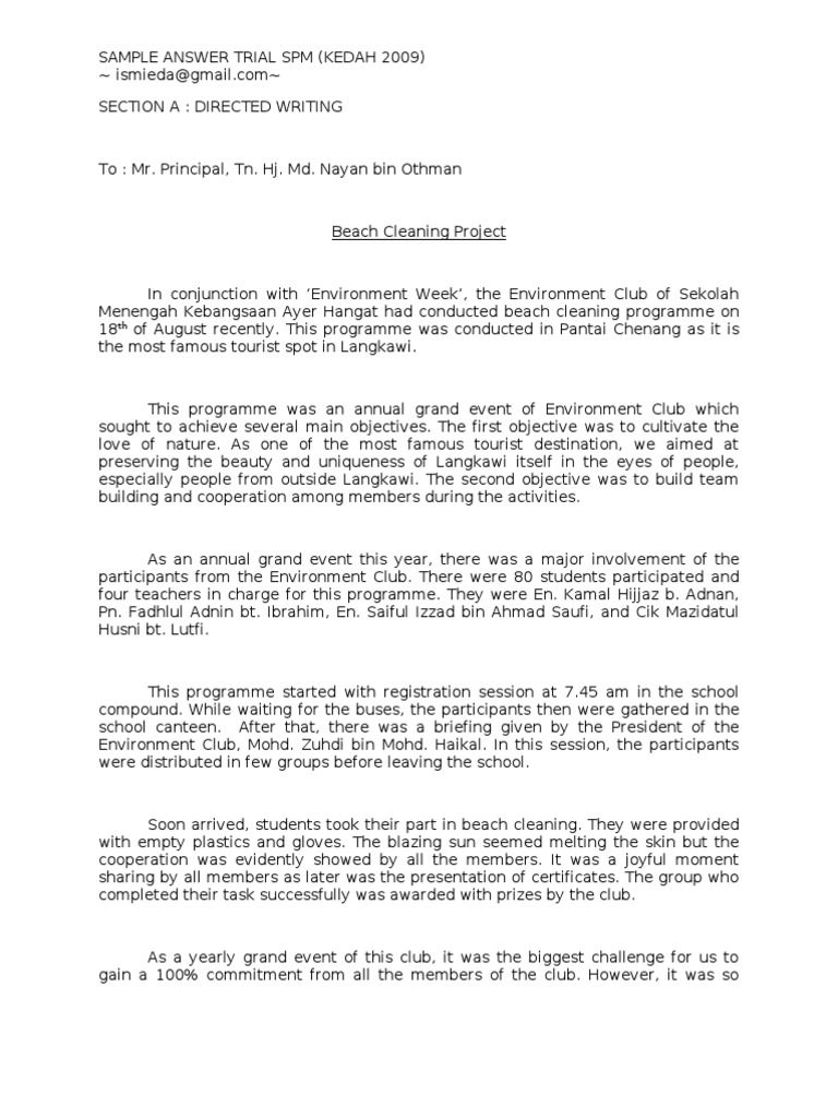 Sample Answer Trial SPM | PDF | Parent | Relationships