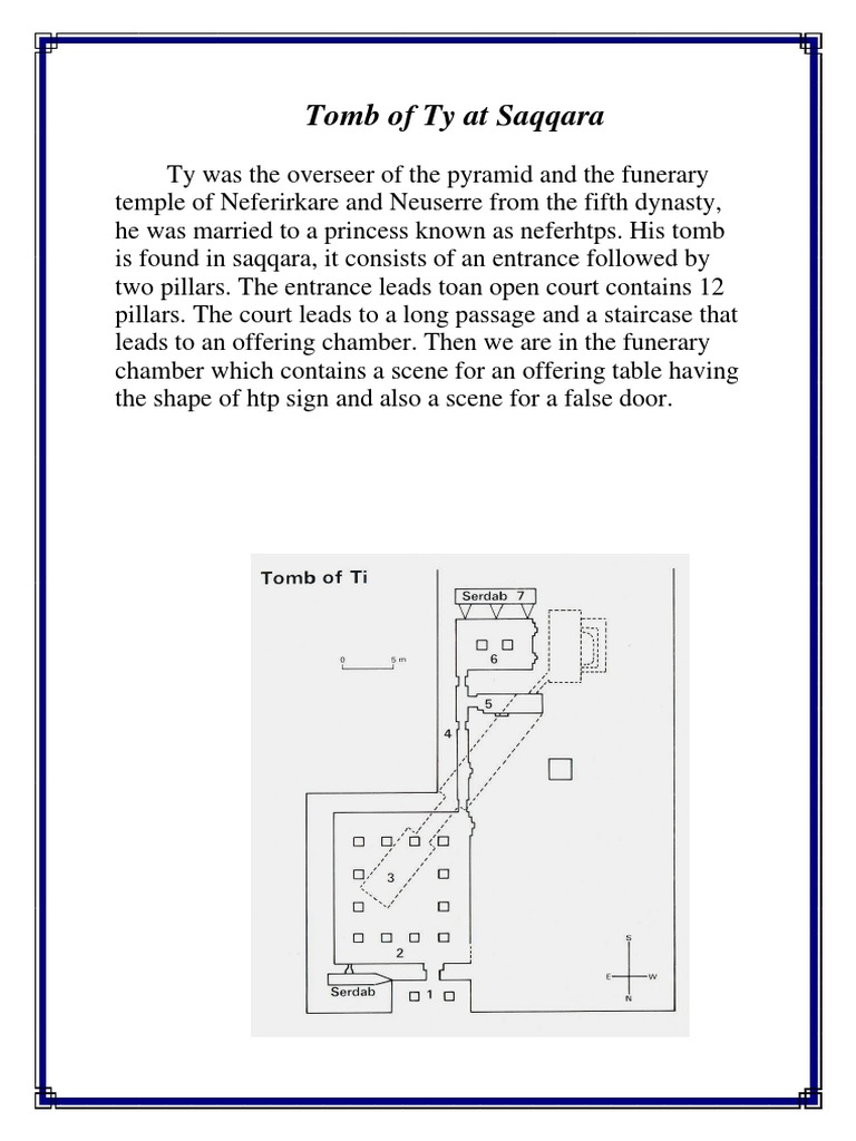 Tomb of Ty: Saqqara Overview | PDF | Ancient Egypt | Funeral