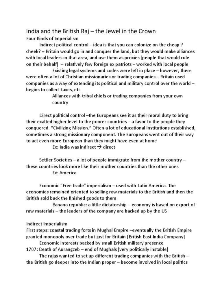 India and The British Raj | PDF | British Raj | East India Company