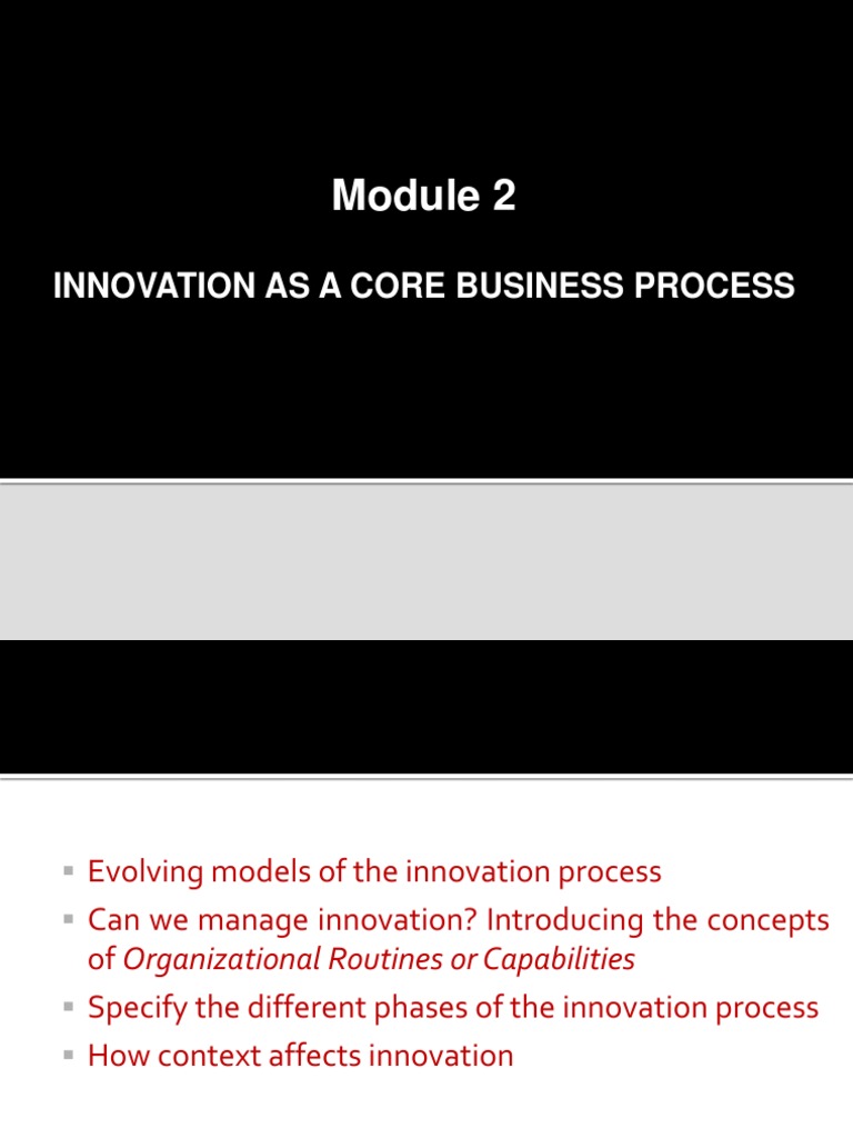 Module 2 Innovation As A Core Business Process | PDF | Research And ...