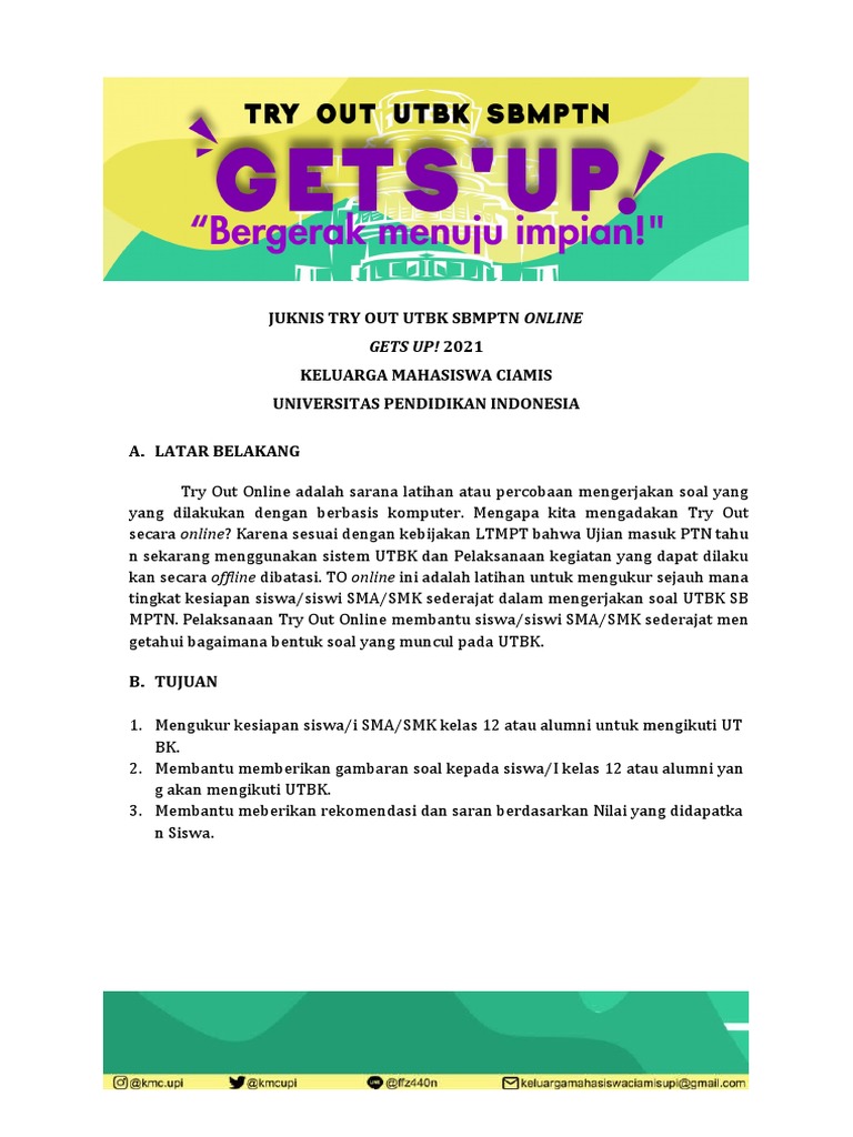 Try Out Online UTBK Gratis 2021 | PDF