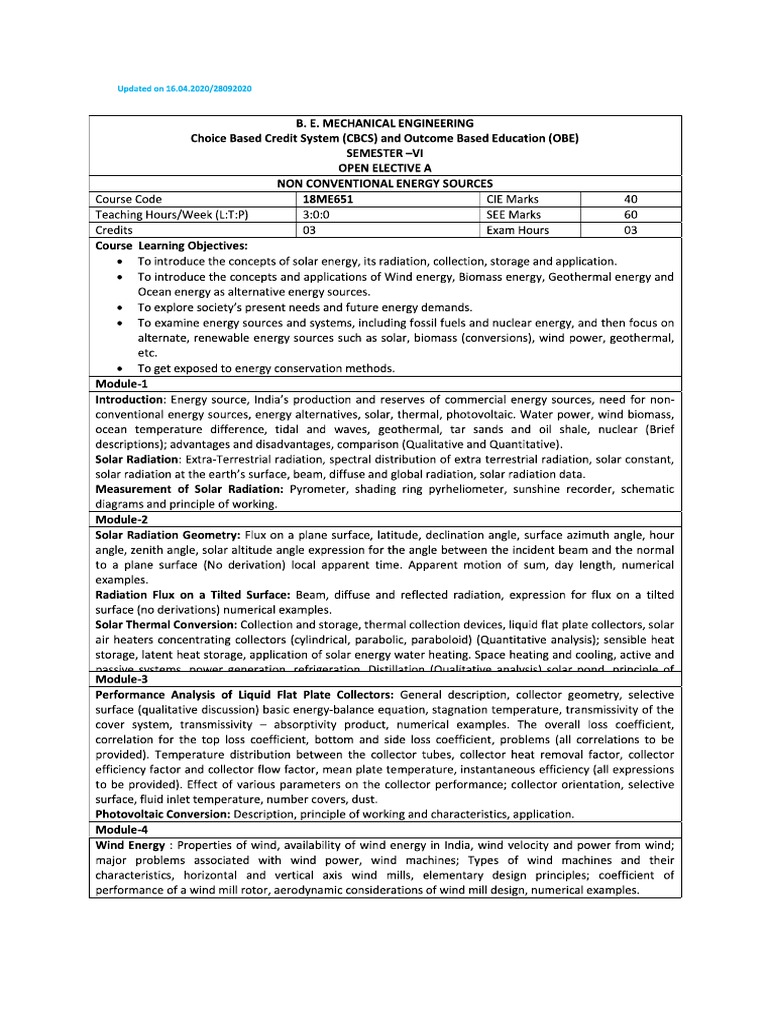 Vtu Nces Syllabus | PDF