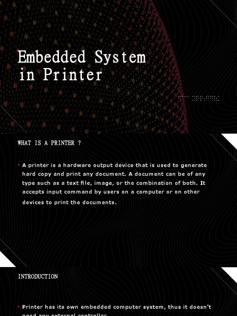 Embedded System in Printer | PDF | Input/Output | Printer (Computing)