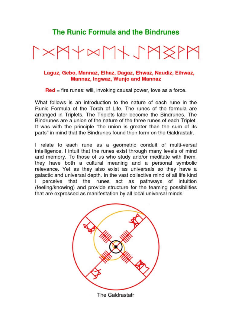 The Runic Formula and The Bindrunes by Ormungandr Melchizedek | PDF ...