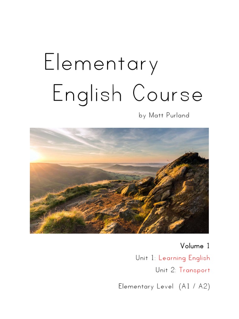 21 Elementary English Course Volume 1 | PDF | Lexical Semantics | Semantics