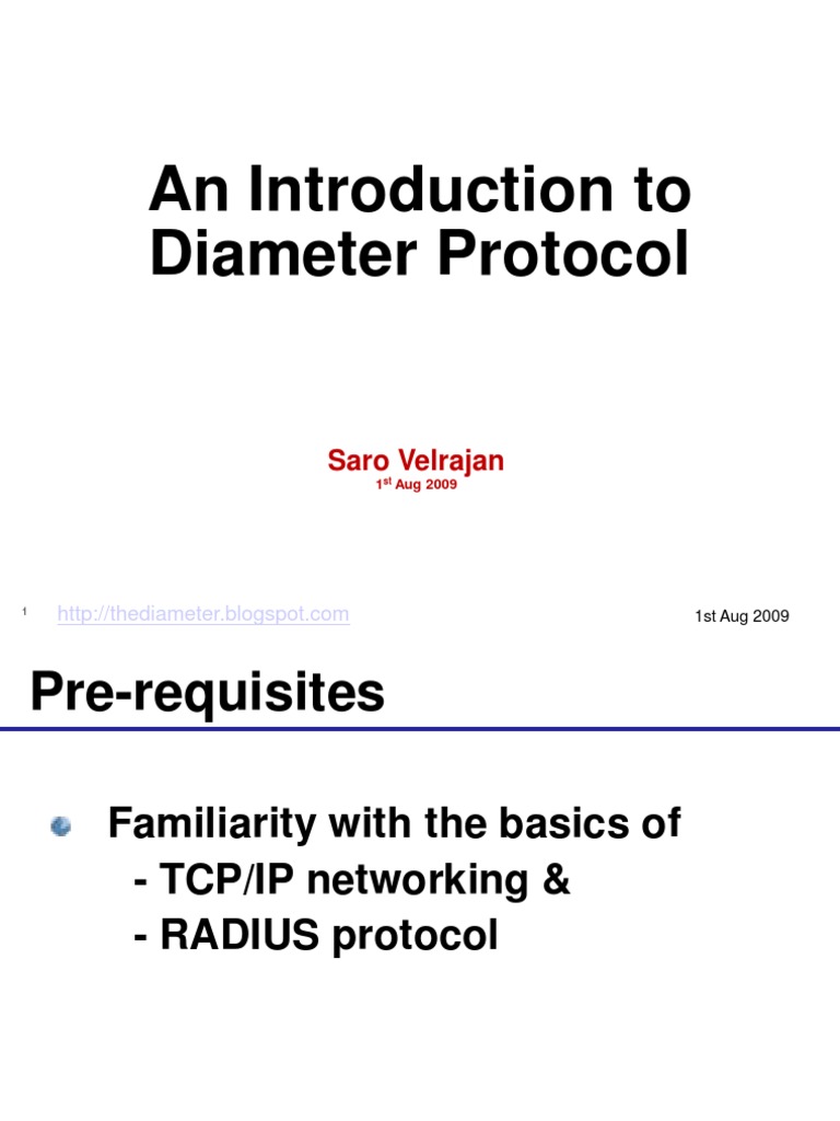 Introduction To Diameter Protocol | PDF