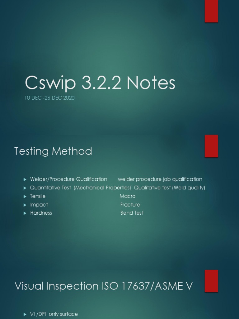 Cswip 3.2.2 Preparatory Material Yr 2020 | PDF | X Ray | Radiography