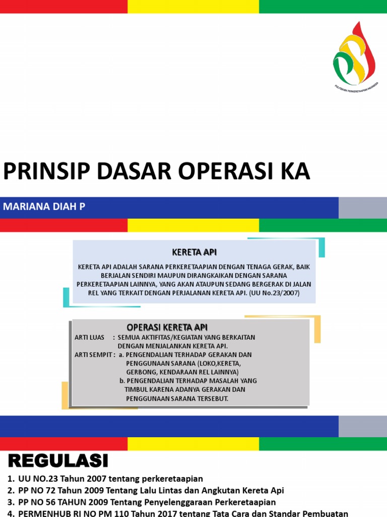 Prinsip Dasar Operasi Kereta Api | PDF