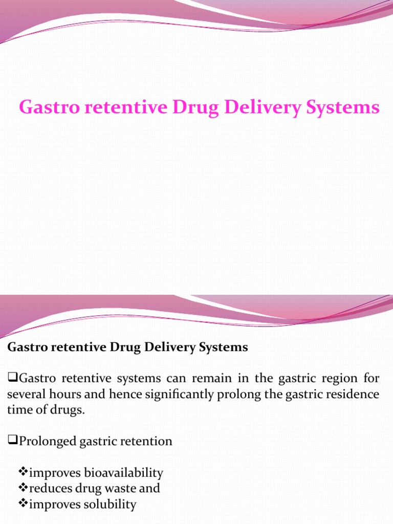 Gastroretentive Drug Delivery System | PDF | Gastrointestinal Tract ...