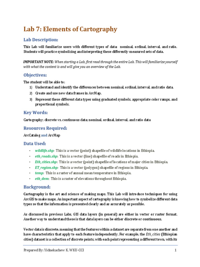 Lab 7: Elements of Cartography | PDF | Level Of Measurement ...