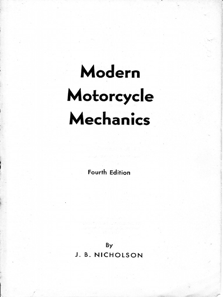 Modern Motorcycle Mechanics | PDF | Motorcycle | Transmission (Mechanics)