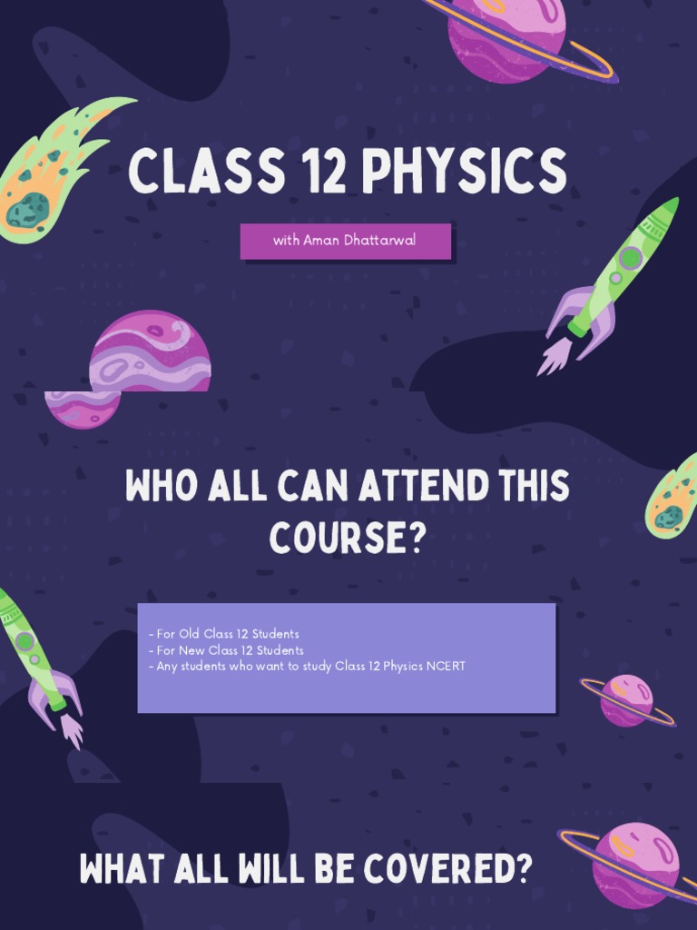 Class 12 Physics Course Overview | PDF