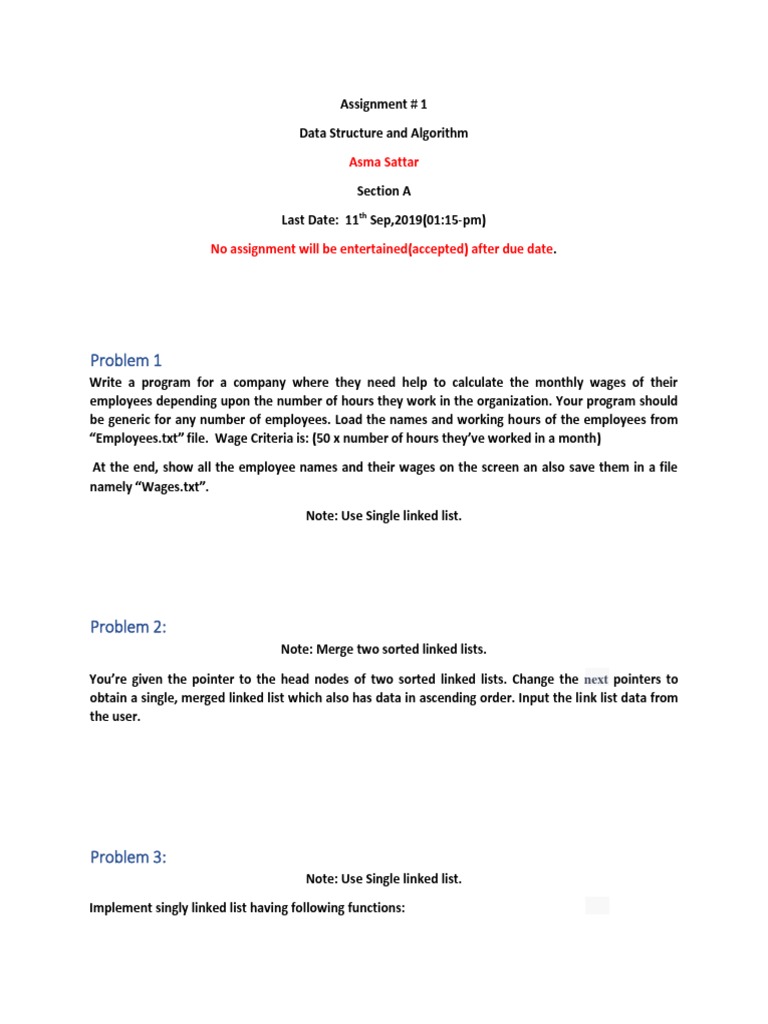 Assignment No 1 | PDF | Algorithms | Applied Mathematics