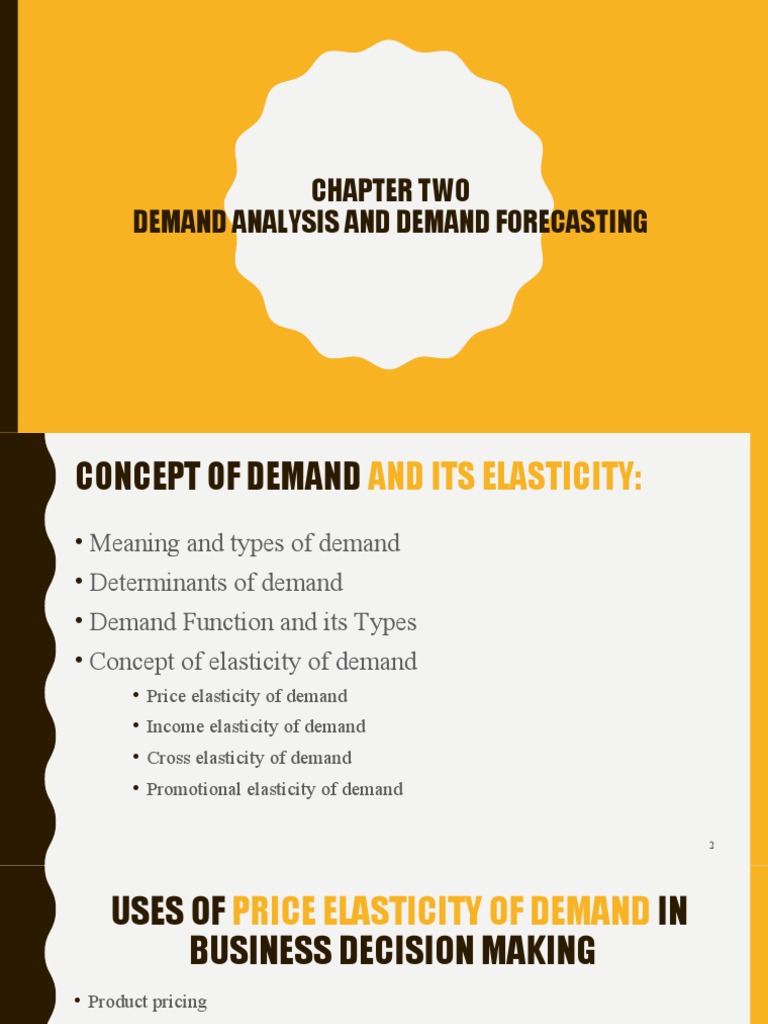 Chapter Two Demand Analysis and Demand Forecasting | PDF | Regression ...