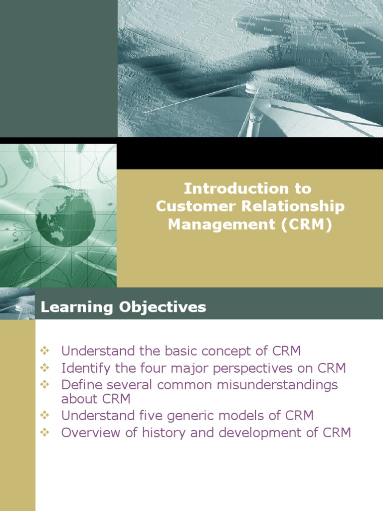 Introduction To Customer Relationship Management (CRM) | PDF | Customer ...